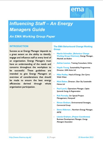 EMA Guides to Energy Management - Energy Managers Association